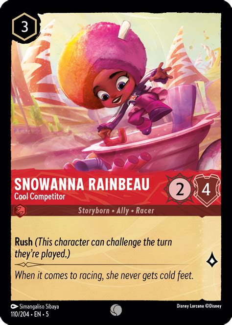 Snowanna Rainbeau Character Mushu Report Lorcana Wiki