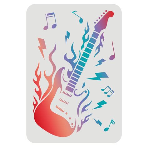 Electric Guitar Stencil Guitar Templates By Jinxbunny On Deviantart