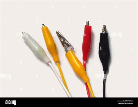 Crocodile Clip Or Alligator Clip Cables For Temporary Electrical