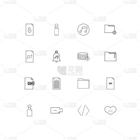 文件和文件夹,签名简单的线性图标集。概述了矢量图标 文件和文件夹,签名简单的线性图标集。概述了矢量图标