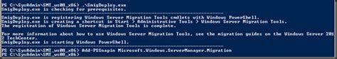 Installing And Using The Windows Server Migration Tools To Migrate Local