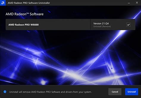 Uninstall AMD Software AMD