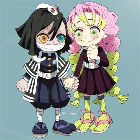 Obanai And Mitsuri Coloring Rtangerina Base De Desenho Desenhos