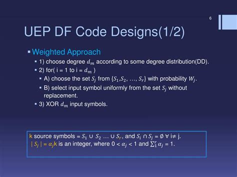 Ppt Generalized Unequal Error Protection Lt Codes For Progressive Data Transmission Powerpoint