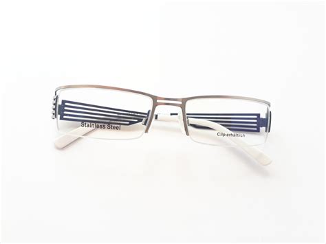 Mod 1410 Angular Eyeglasses Silver Angular Women Metal Glasses Small