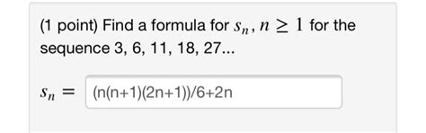 solved point find a formula for sn s