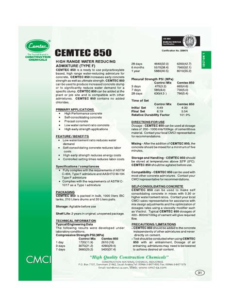 Cemtec 850 Pdf