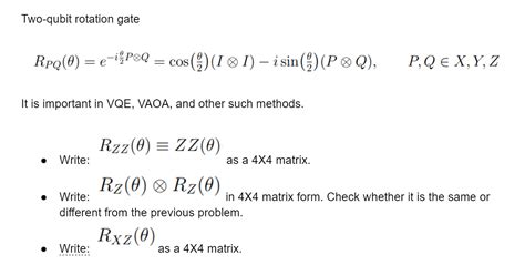Solved Two Qubit Rotation