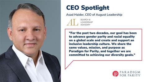 Paradigm For Parity® Ceo Spotlight Series Asad Haider Founder And Ceo