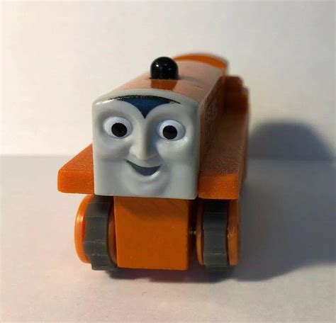 Rare Thomas And Friends Wooden Railway Terence With Real Rubber Tracks