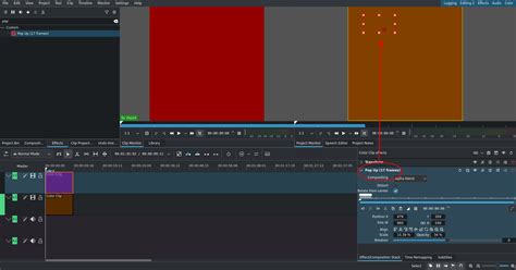 Combining A Pop Up Effect With A Transform Effect Without Mixing Size And Position Of The Clip