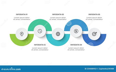 Creative Concept For Infographic With 5 Steps Options Parts Or Processes Business Data