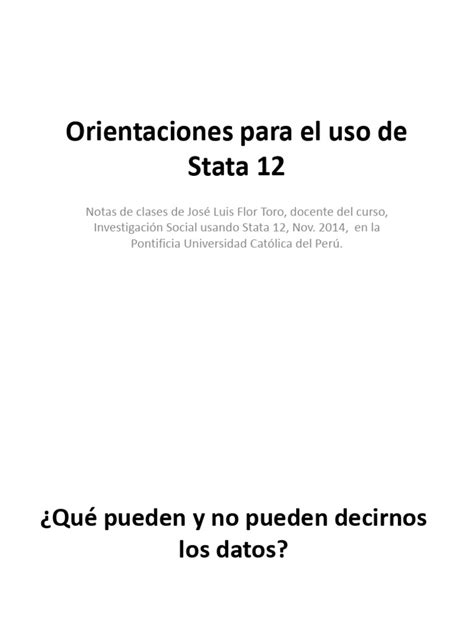 Orientaciones Uso Stata 12 Pdf Ventana Informática Bases De Datos