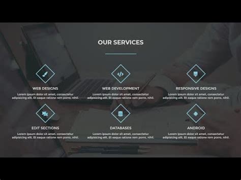 Responsive Services Section Using Only HTML CSS YouTube