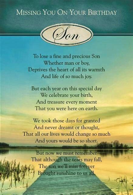 Happy Heavenly Birthday Son Poems Spangs Birthday