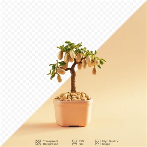 Premium Psd A Small Black Tree With A Peanut