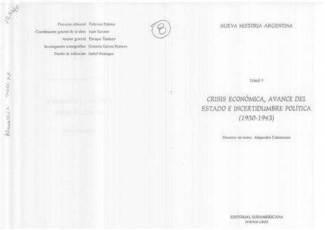 Macor Dario Proyceto Editorial Federico Polotto Nueva Historia Argentina Coordinacion