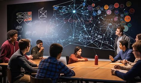 Premium Ai Image A Math Class With Students Collaborating On