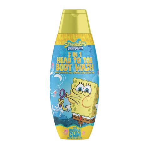 Spongebob Squarepants Head To Toe Body Wash Bubblegum X6