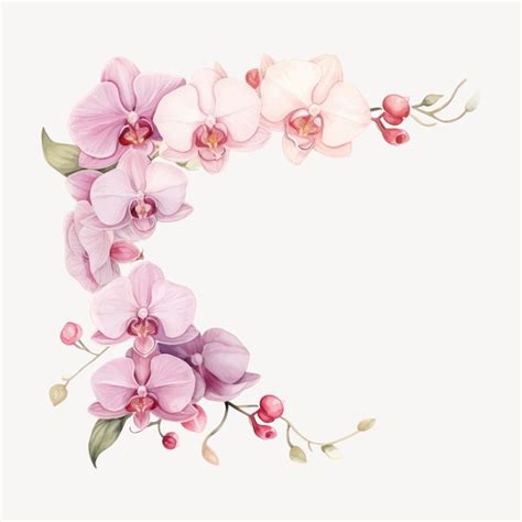 Elegant Floral Corner Decoration Premium Ai Generated Vector
