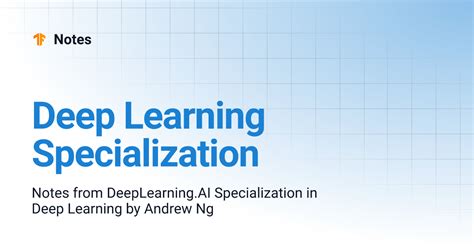 Deep Learning Specialization Notes