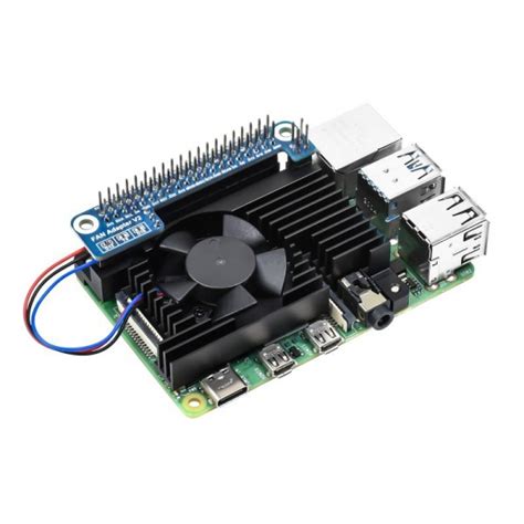 waveshare heatsink met pwm ventilator voor raspberry pi 4b ws 22931