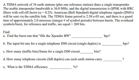 A Tdma Network Of 34 Earth Stations Plus One