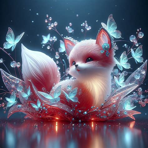 Download Ai Generated Crystal Fox Royalty Free Stock Illustration