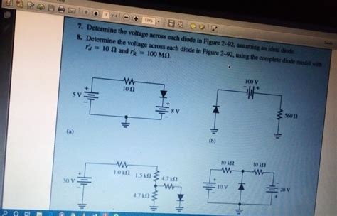 Solved Determine The Voltage Across Each Diode In Chegg