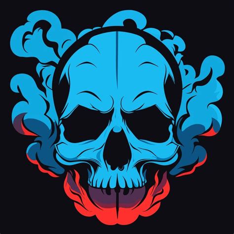 Premium Vector Skull In Enigmatic Smoke Art