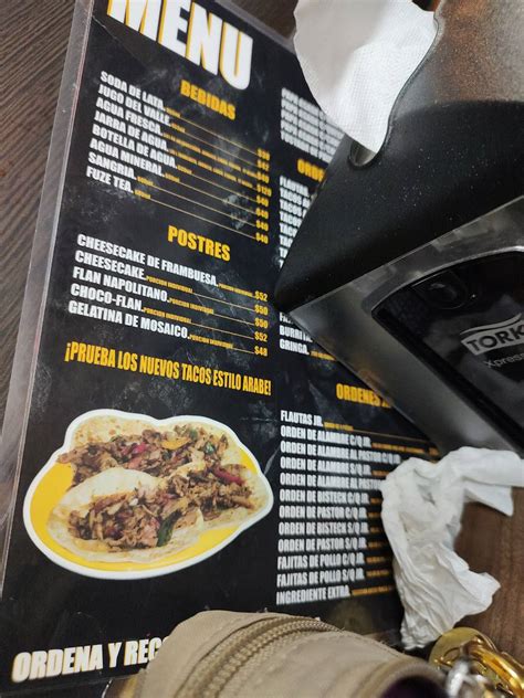 Carta Del Restaurante La Fogata Real Taco Mexicano Ciudad Juarez Av