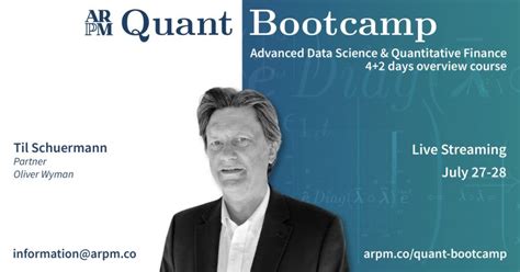 Arpm Advanced Risk And Portfolio Management On Linkedin Quant Bootcamp