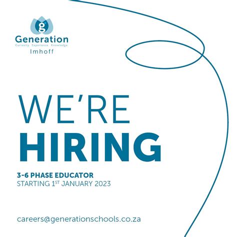 Generation Schools Imhoff Is Looking For A 3 6 Phase Educator To Join
