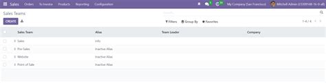 Sales Team In Odoo 16 Sales Odoo V16 Community Edition Book