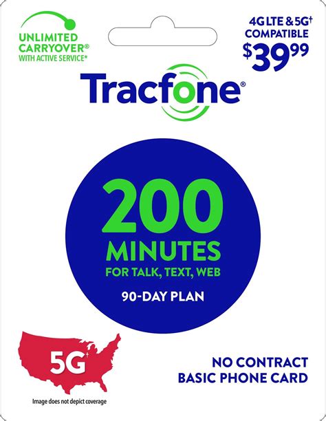 Tracfone 3999 Basic Phone Plan 200 Minutes 90 Days