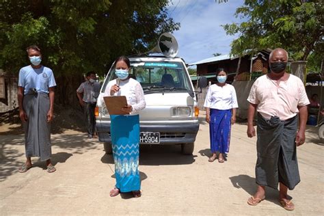ကျောက်ဆည်မြို့နယ် သင်ပုတ်ကျေးရွာတွင် ပြည်သူများ ကိုဗစ် ၁၉ ရောဂါ ကာကွယ