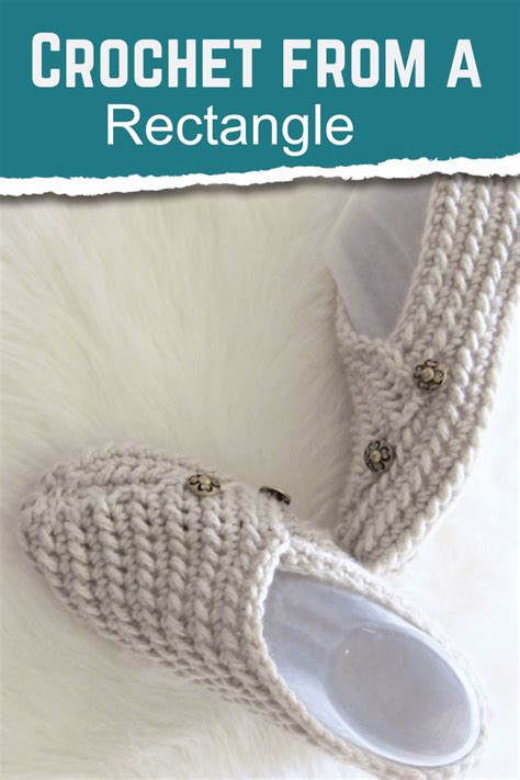 Crochet Slippers Free Pattern Made From A Rectangle Crochet Dreamz Crochet Slippers Free