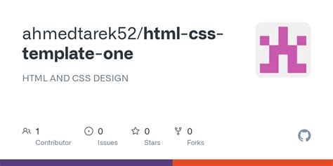 GitHub Ahmedtarek Html Css Template One HTML AND CSS DESIGN