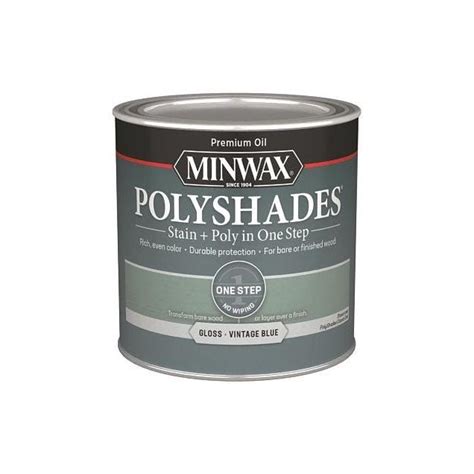 Minwax 12 Pt Gloss Vintage Blue Polyshades Stain And Poly Finish True