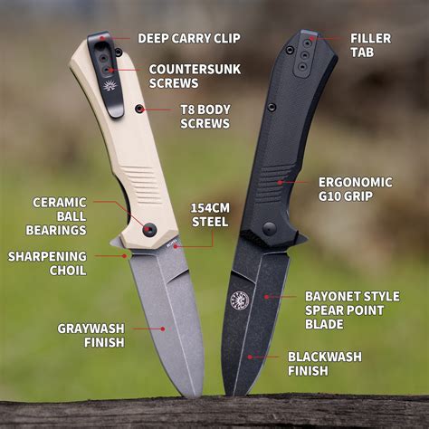 Stinger Edc Spear Point Coyote Off Grid Knives