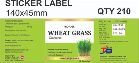 Wheatgrass Capsule At ₹ 385pack In Panchkula Id 2855856861355