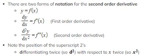 IB DP Maths: AA SL复习笔记5.2.3 Second Order Derivatives-翰林国际教育