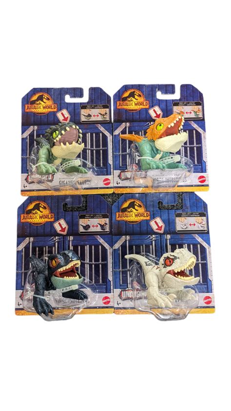 Jurassic World Dominion Uncaged Wild Pop Ups Set Of 4 Collectible