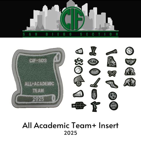 All Academic Team Insert 2025 Cif San Diego Section Online Store