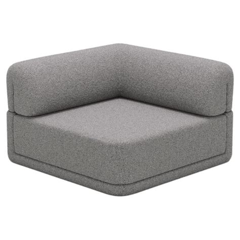The Cube Sofa Cube Corner Seat Grey Bouclé For Sale At 1stdibs Gia Fabric Corner Chaise