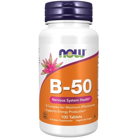 Now Foods Vitamin B 50 Tablets 100 Landys Chemist