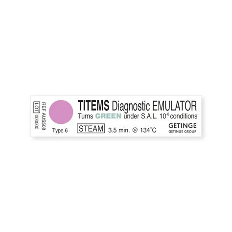 Getinge Titems Diagnostic Emulator 3 5 Strips Class 6 Box Of 250