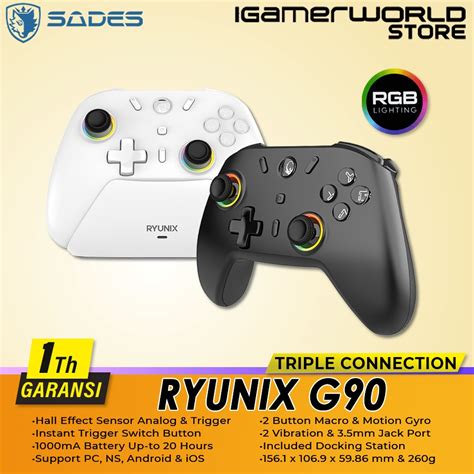 Jual Ryunix G90 G 90 Hall Effect Wireless Triple Connection Gamepad