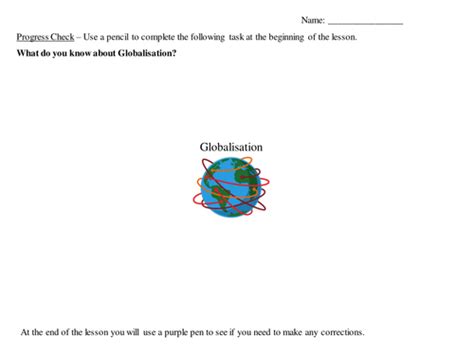 Aqa Globalisation Scheme And Resources Teaching Resources