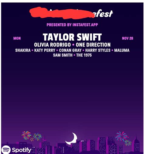 If You Use Spotify Type Instafest App On A Browser And Get Your Ideal Concert Lineup R
